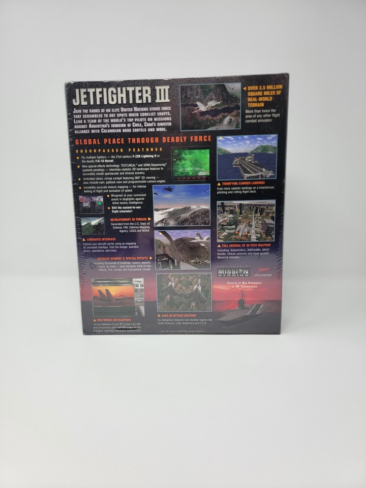 VTG JetFighter III Combat Flight Simulator Big Box Video Game 1996 - Sealed New | eBay