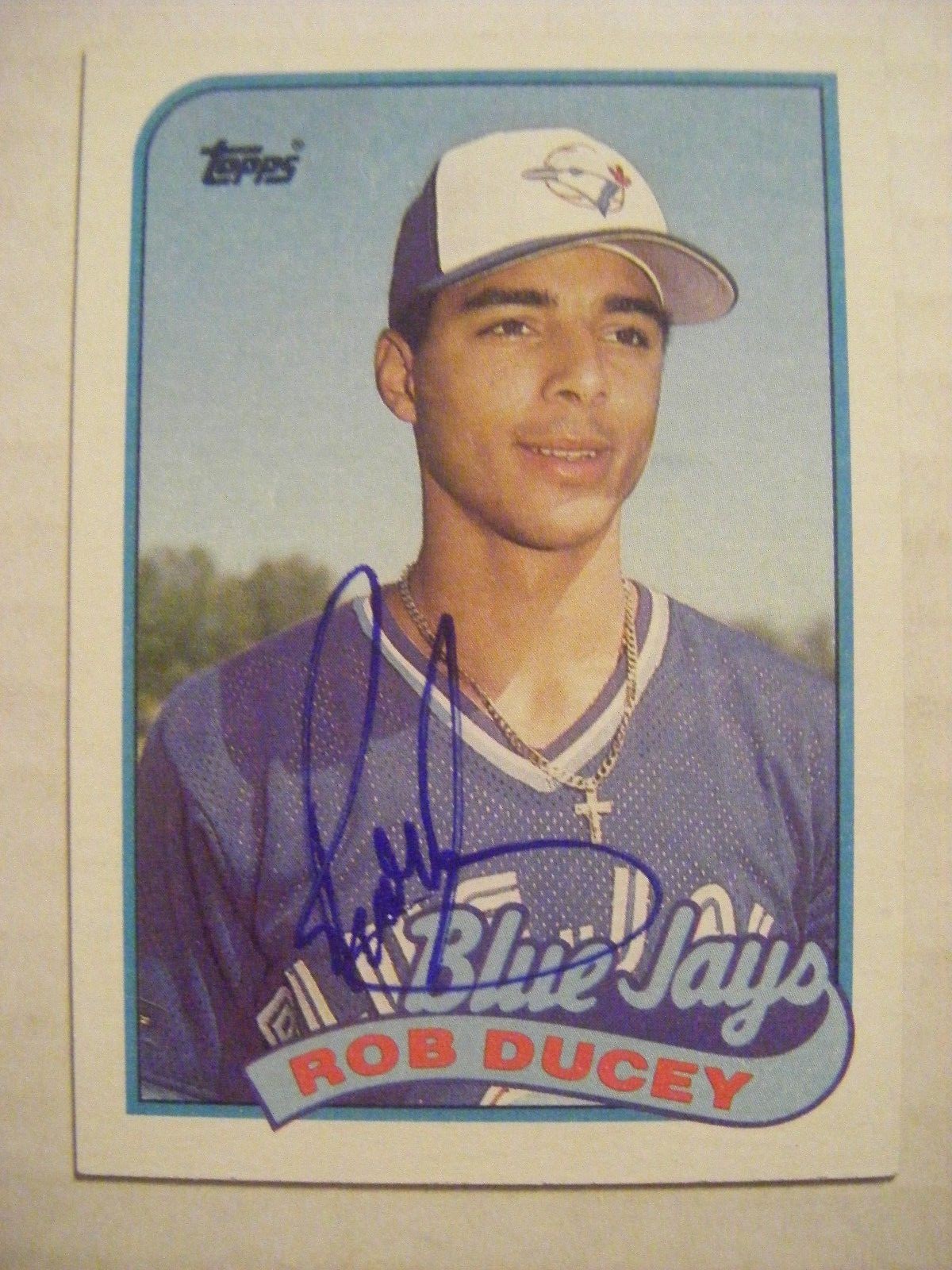 ROB DUCEY signed BLUE JAYS 1989 Topps baseball card AUTO SEMINOLE CC ...