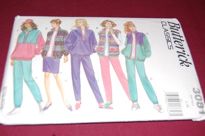 Butterick Pattern # 3081 - Women's Jacket, Vest, Skirt, Pants - Size L ...