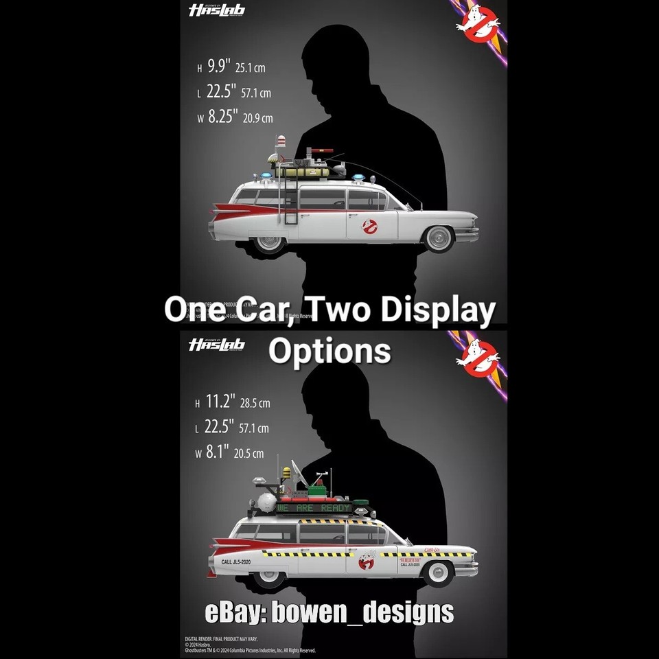 Pulse Haslab Ghostbusters Deluxe Ecto 1 Plasma Ectomobile Car Replica ...