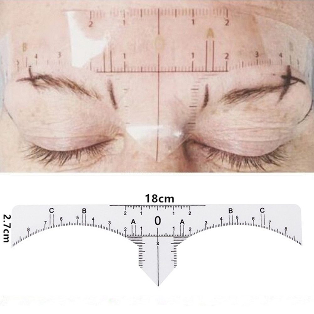 Disposable Microblading Ruler Stickers Permanent Tattoo Eyebrow Measure ...