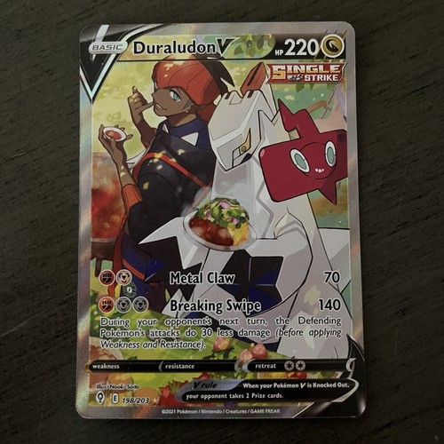 Pokemon Card Duraludon V Alternate Full Art 198/203 Evolving Skies Near ...