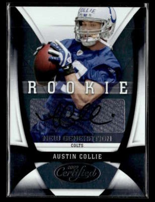 2009 Donruss Certified Austin Collie Rookie Auto Autograph /399 Colts ...