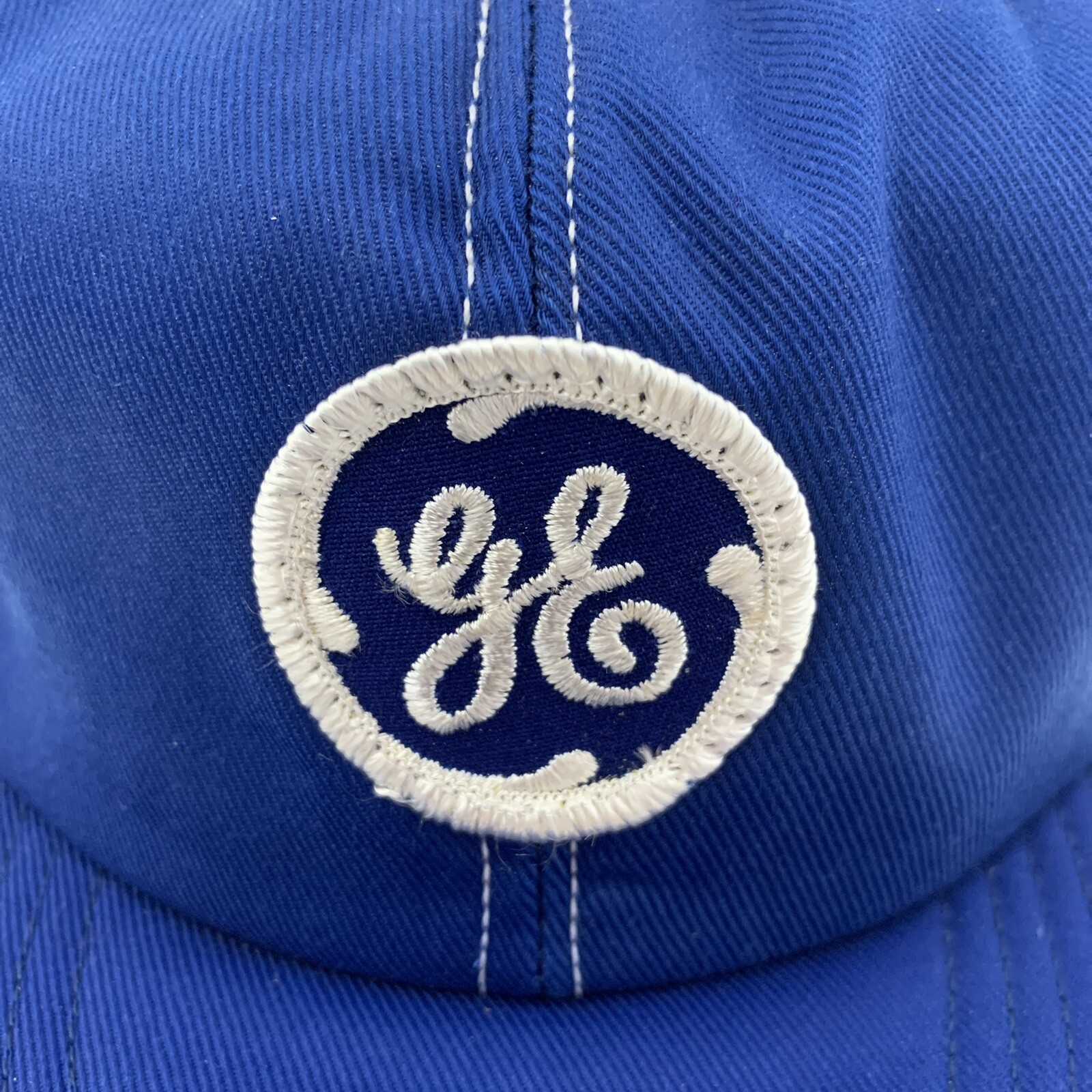 Vtg GE General Electric Patch Hat 2-Tone Mesh USA Snap Back Trucker Dad ...