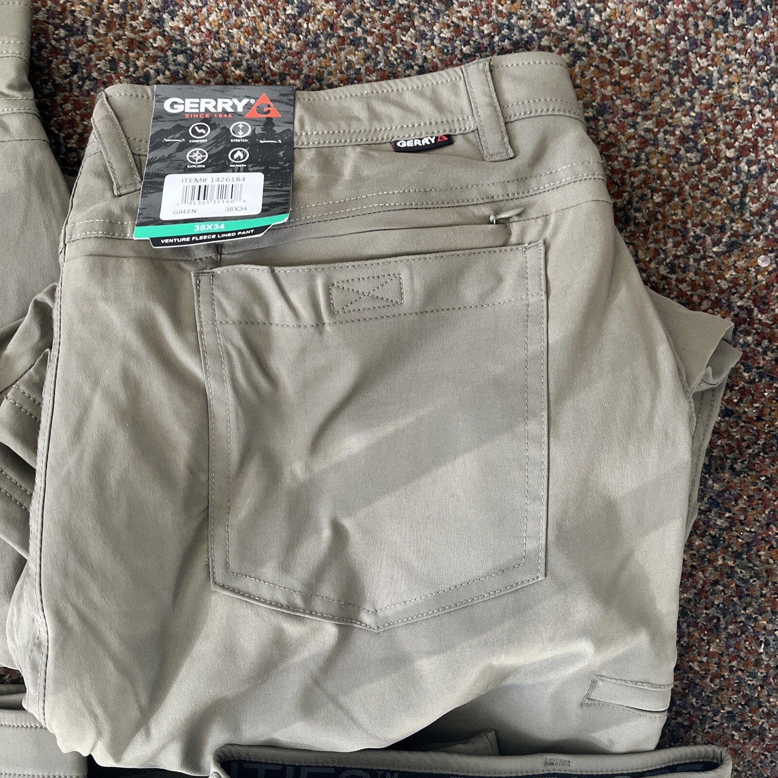 Gerry Men Venture Performance Woven Fleece Lined Stretch Pants,Variety ...