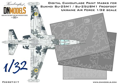 Su-25M1 Su-25UBM1 Frogfoot Ukrainian Digital Camo Paint Mask Set 1/32 ...