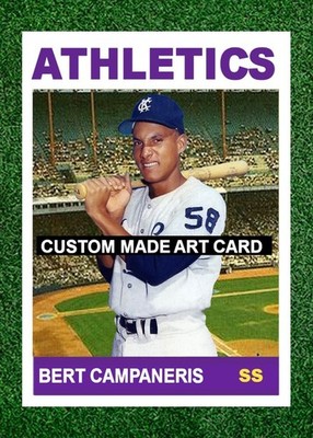 Bert Campaneris Kansas City Athletics 1964 Custom Made Baseball Art ...