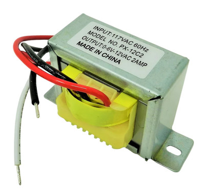 117VAC - 12VAC/6VAC, 2A, CT Transformer, Flying Lead Terminals (PX-12C2 ...