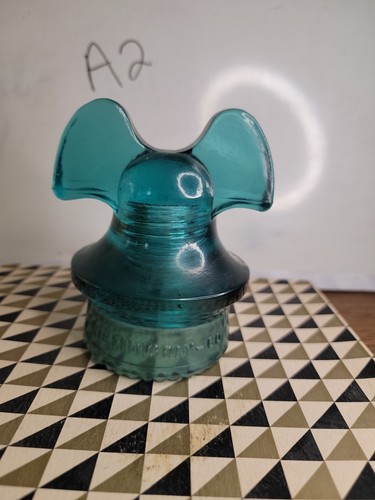 Vintage Hemingray 60 Aqua Blue Mickey Mouse Style Glass Electrical ...