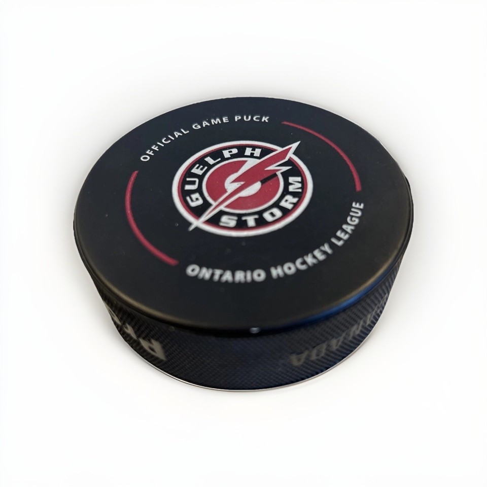 OHL Guelph Storm Official Game Puck - Pro-flex Made In Canada | eBay