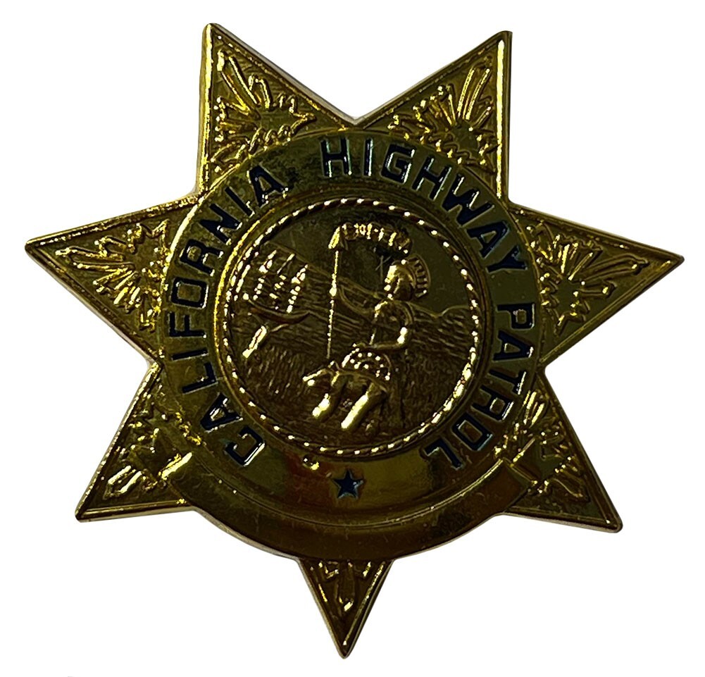 California Highway Patrol Star CHIPS Motorcycle Hat Cap Lapel Pin POX ...