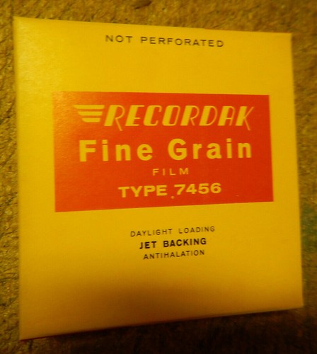 NEW OLD STOCK RECORDAK FINE GRAIN FILM 7456 16MM KODAK SEALED NON ...