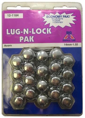 Big A 12-1184 21 Piece Acorn Lug & Lock Pack for 14 mm - 1.50 Lug Nuts ...