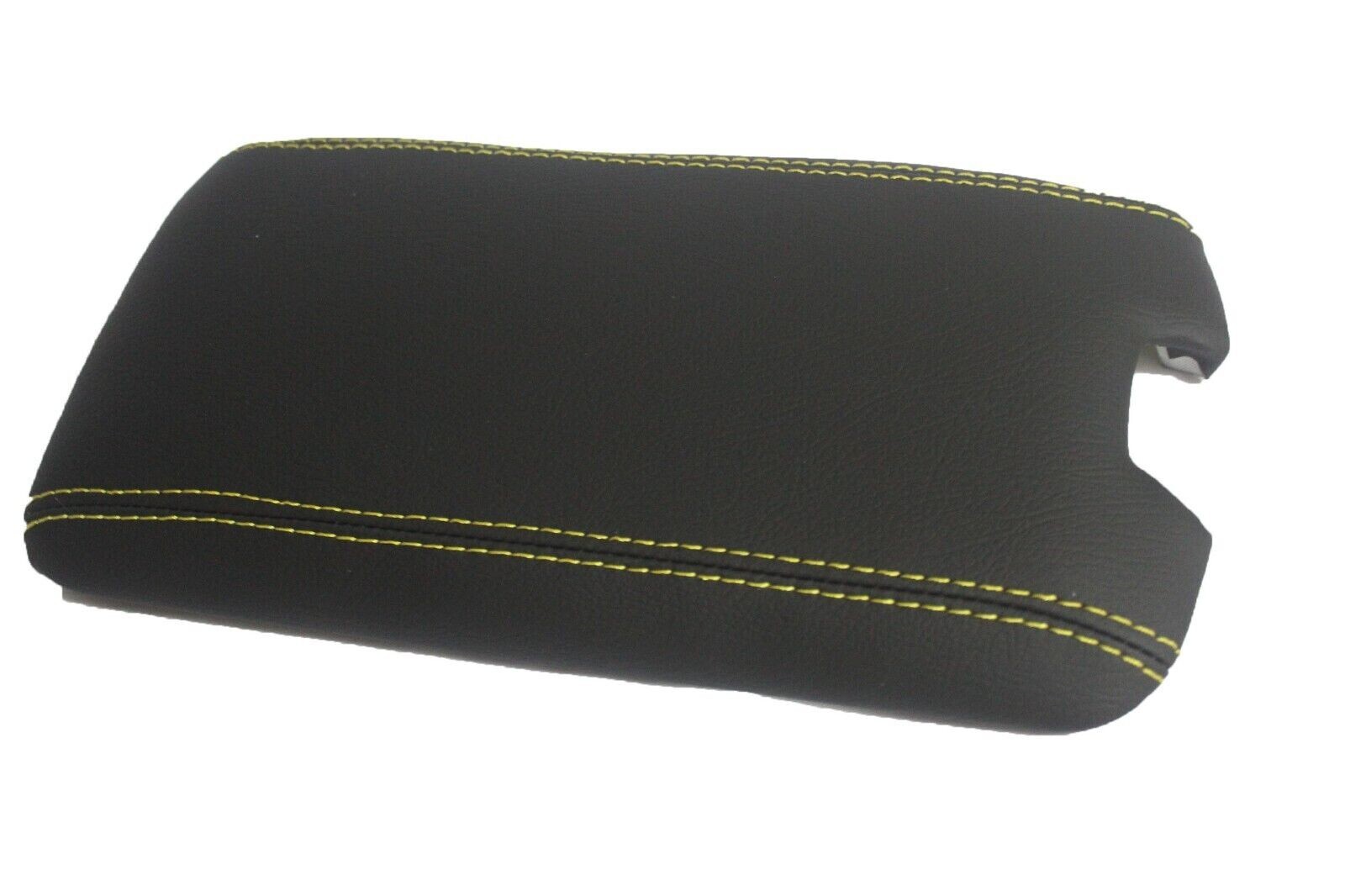 Leather wYellow Stitch Front Center Console Lid Cover Skin Fits 03-08 ...