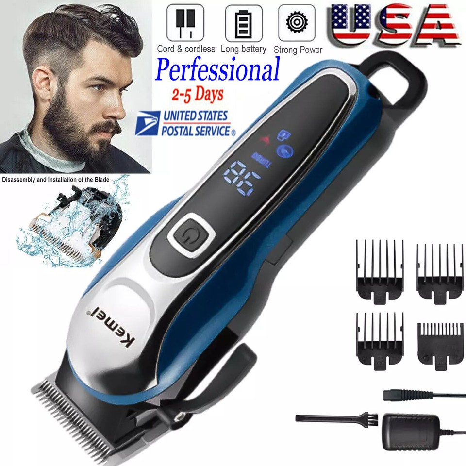 KEMEI Professional Hair Clippers Cordless Trimmer Beard Cutting Machine ...