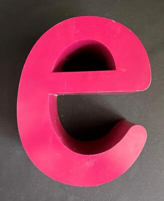 LETTER E METAL BEDROOM INITIAL ADVERTISING INDUSTRIAL ALPHABET STANDING ...
