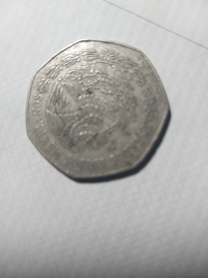 1977 Mexico Diez 10 Pesos Miguel Hildalgo 7 Sided coin KM#477 US SELLER ...