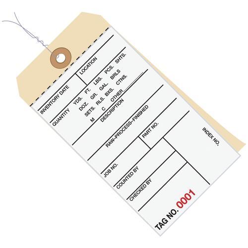 MyBoxSupply 6 1/4 x 3 1/8" - (0500-0999) Inventory Tags 2 Part ...