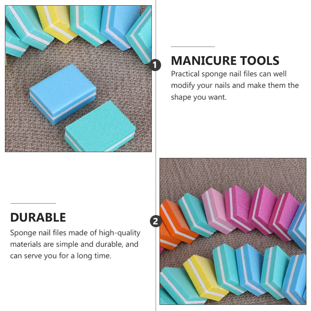 10PCS buffer for nails Four Sided Nail File Nail Smoothing Block Polish ...