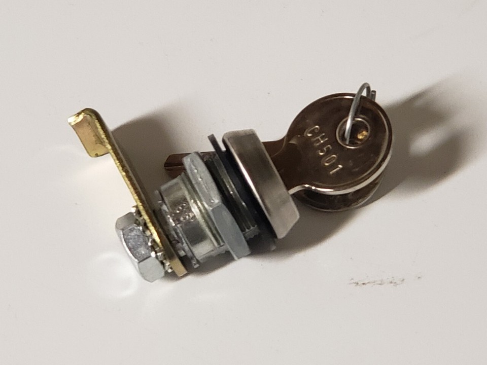 Truck cap/Topper Contractors folding T-handle lock cylinder # 711CYL ...