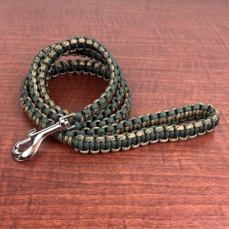 46” 550 Paracord HD Dog Leash Homemade HD Clip Single Cobra Braided ...