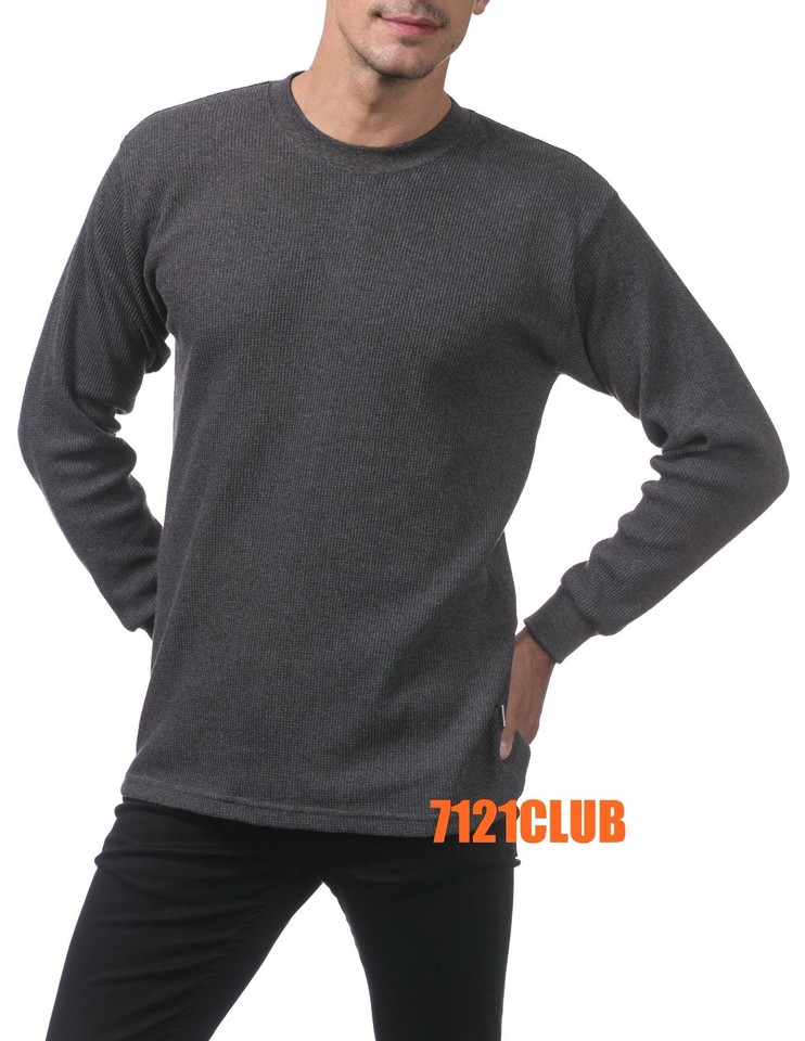 PRO CLUB THERMAL T SHIRTS PROCLUB MEN HEAVYWEIGHT LONG SLEEVE SHIRT BIG ...