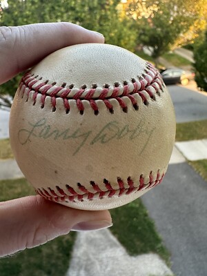 HOFER GREAT LARRY DOBY AUTOGRAPHED SIGNED BASEBALL TRISTAR CERTIFIED ...