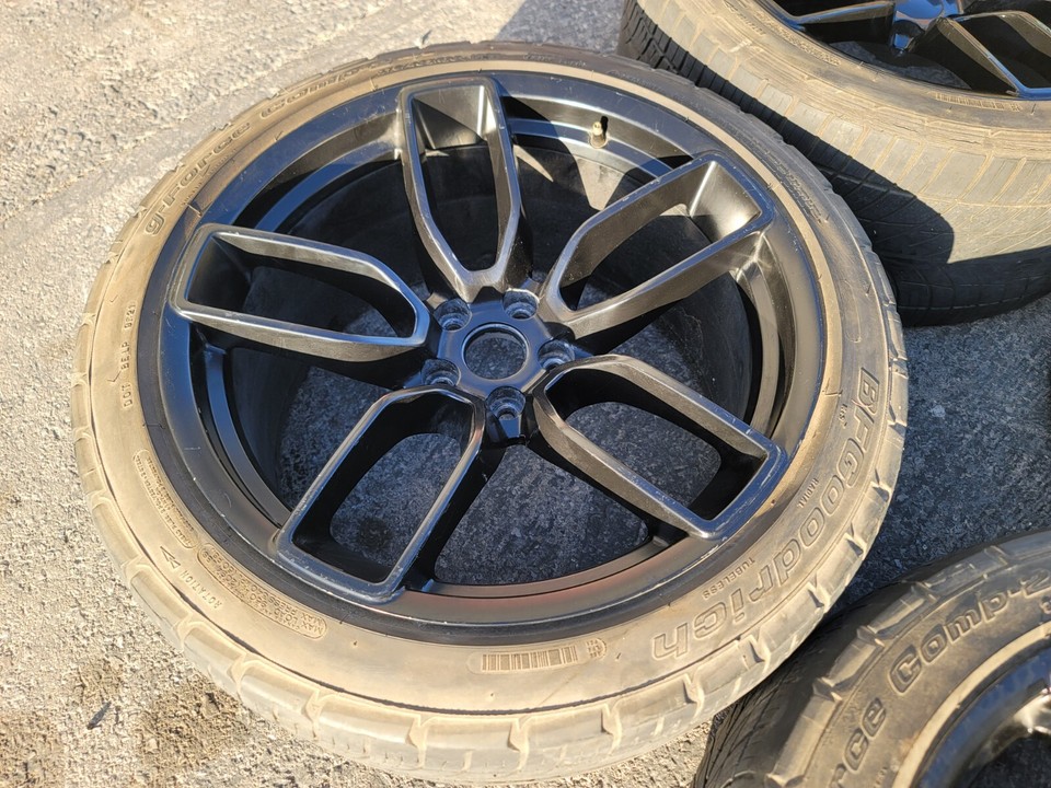 20x10.5 Dodge Charger Challenger SRT Hellcat Replica Wheels Rims Black ...