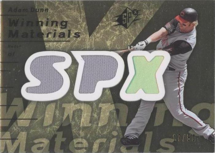 2007 SPx - Winning Materials Adam Dunn #WM-AD Dual Gold /50 (MEM) for ...