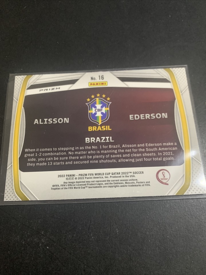 2022 PRIZM FIFA WORLD CUP CONNECTIONS ALISSON/EDERSON SILVER PRIZM #16 BRAZIL | eBay