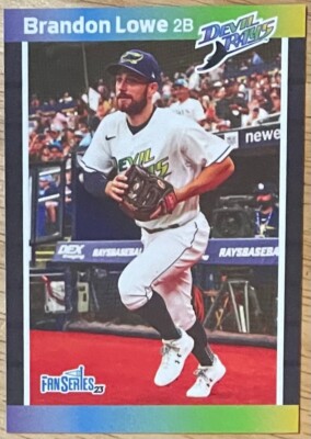 BRANDON LOWE, EXTREMELY RARE ! 2023 DEVIL RAYS TEAM ISSUED "FAN SERIES ...