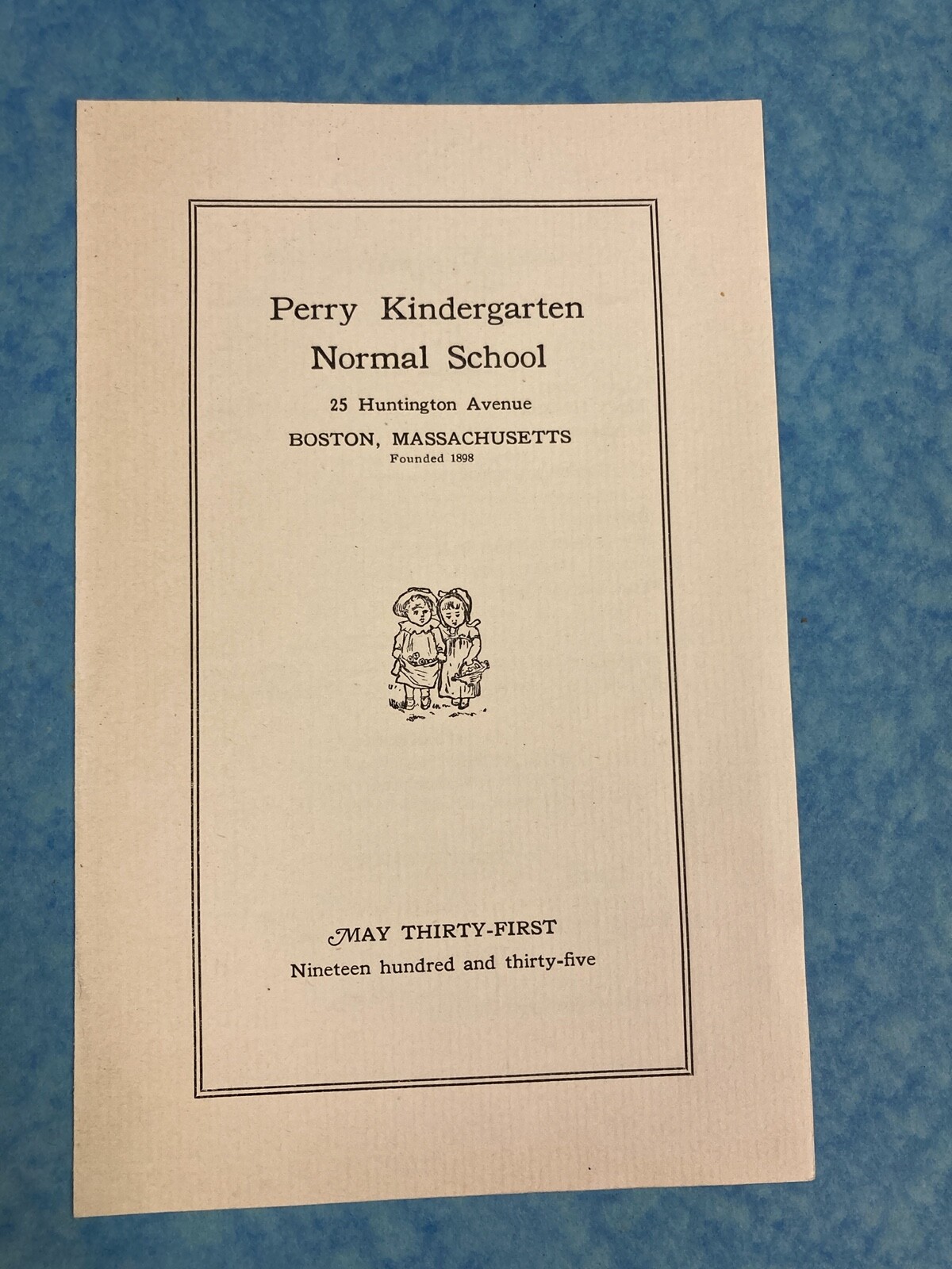 1935 PERRY KINDERGARTEN NORMAL SCHOOL YEARBOOK, PERRITOT, BOSTON ...