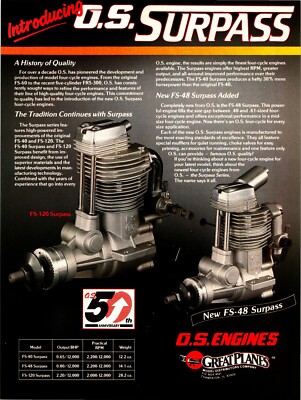 OS Engines Surpass FS-120 FS-48 Print Ad Wall Art Decor | eBay
