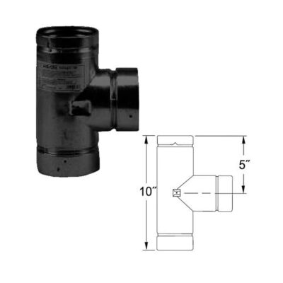 4" x 3" Selkirk VP Pellet Vent Pipe Tee w/Tee Cap - Black - 4VP-3TB | eBay