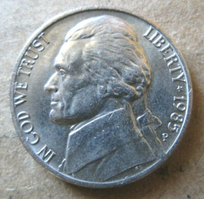 1985-P JEFFERSON, FULL STEPS, SOME REMAINING MINT LUSTER, AU/MS ...