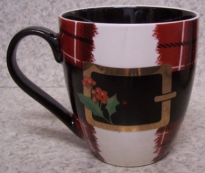 Coffee Mug Christmas Santa's Square Buckle NEW 20 ounce cup with gift ...