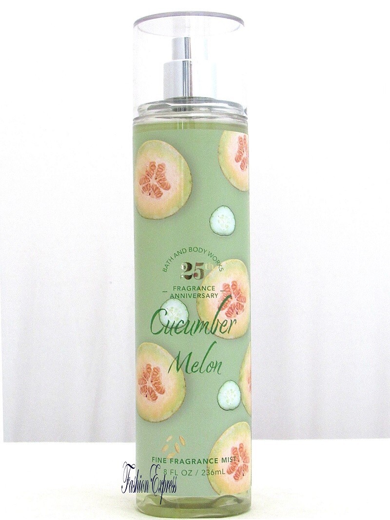 BATH & BODY WORKS CUCUMBER MELON 25TH ANNIVERSARY BODY MIST SPRAY 8 FL ...