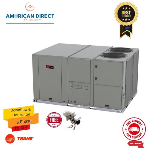 Trane Precedent 7.5 Ton Ac Package Unit 230V / 3Ph RTU/Horizontal 14.8 ...