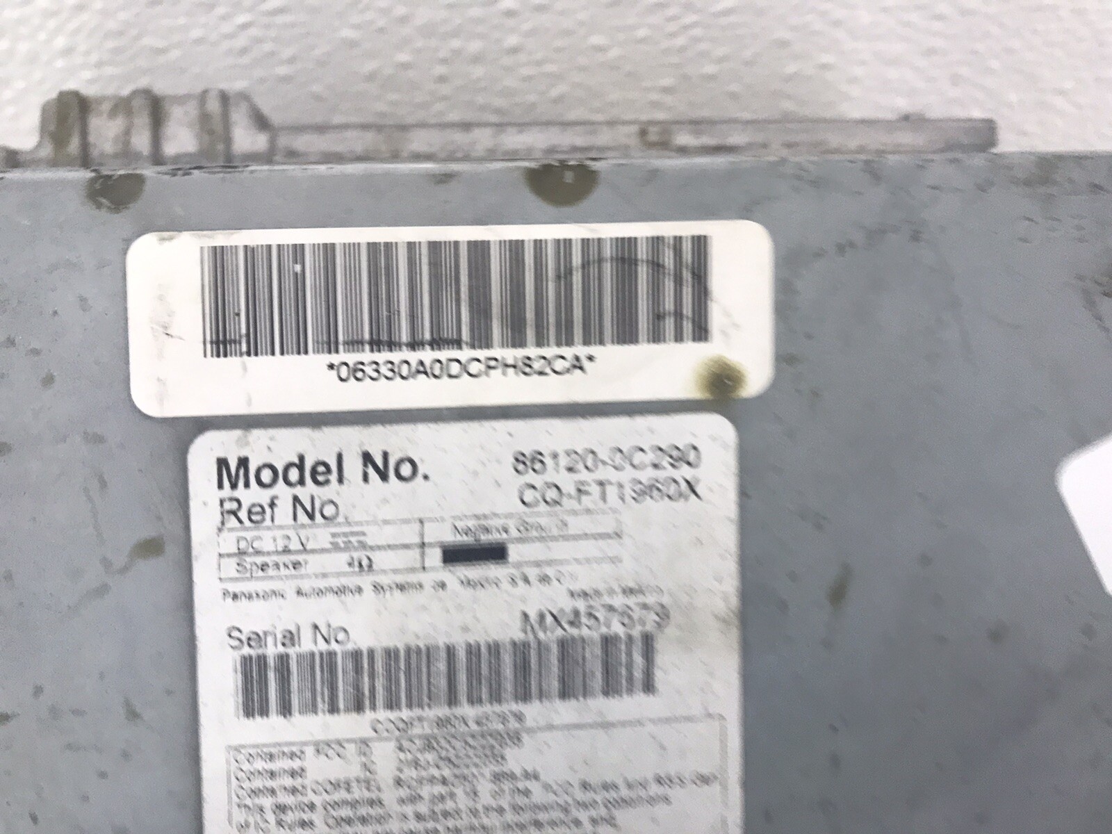 2010-2013 toyota tundra radio receiver 2 DIN (A51893) cd player 86120 ...