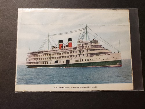 Ship SS TADOUSSAC, Canada Steamship Lines Naval Cover Unused Postcard ...