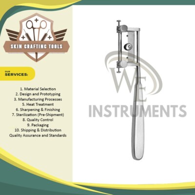 Silver Dermatome Skin Grafting Tool - Adjustable for Standard Razor ...