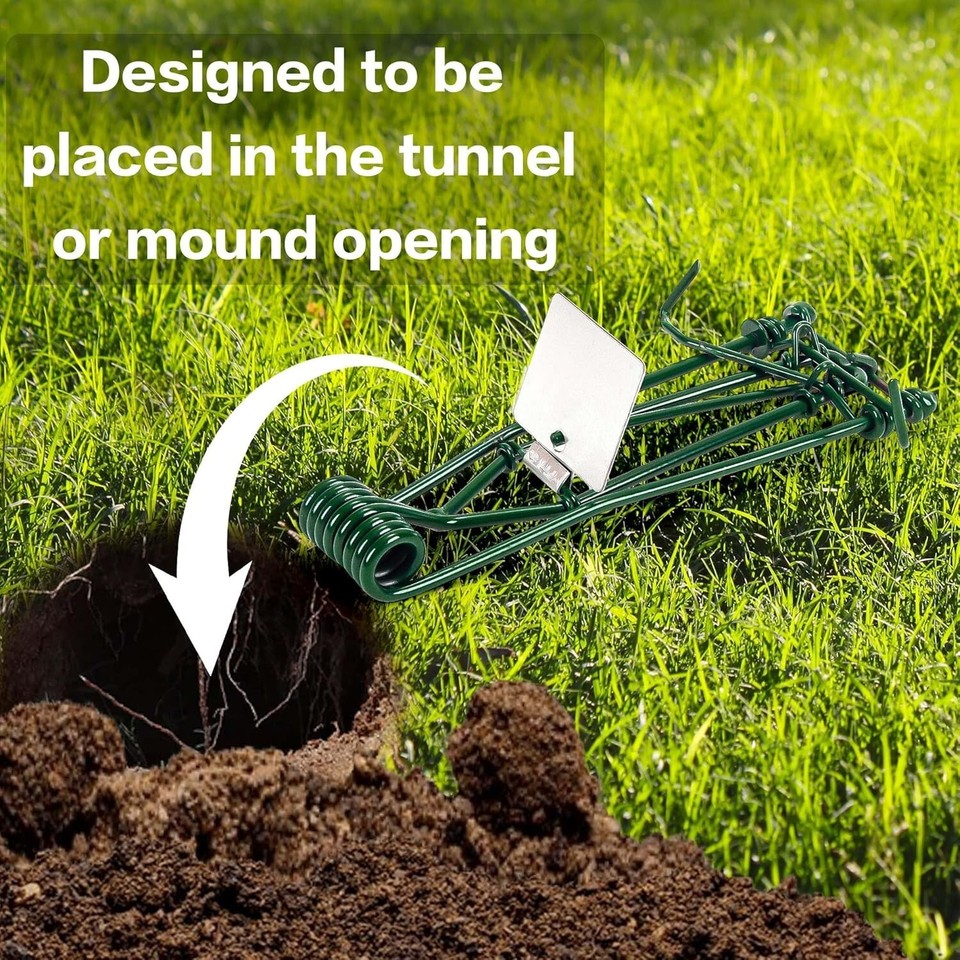 10 Pack Gopher Traps - Reusable Metal Gopher Trap, Easy Set Weather ...
