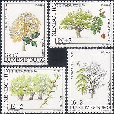 Luxembourg 1996 Trees,Beech,Ash,Willow,Plants,Nature,Welfare 4v MNH | eBay