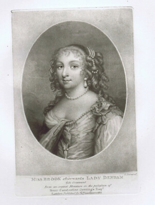 MISS BROOK, LADY DENHAM -1811 Mezzotint Engraving | eBay