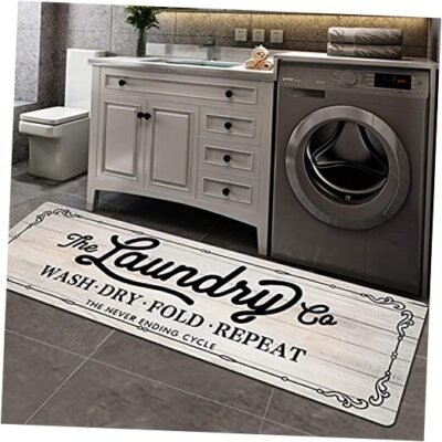 Farmhouse Laundry Room Rug Runner 20"X59" Non Slip Laundry Rugs 20"x59 ...