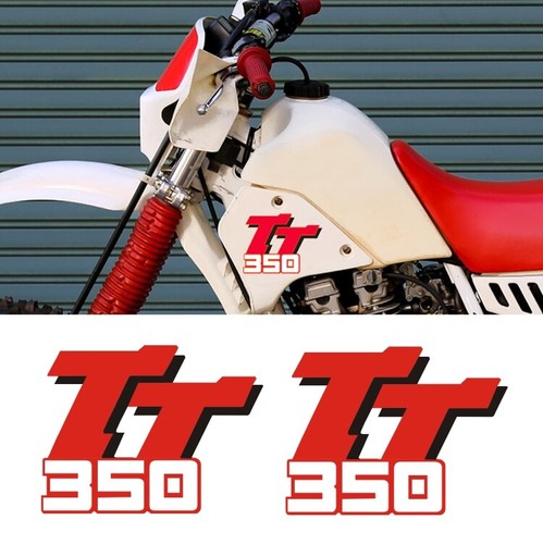 Pair Yamaha TT 350 Tank Stickers White Stickers Decals Body Tank Kit | eBay