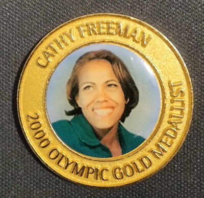 OLYMPIC COMMEMORATIVE MEDAL - 2000 Sydney - Cathy Freeman Gold Coin ...