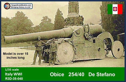 Obice 254-40 DS Italian WW1 Heavy Artillery SS Models Resicast WIP-3D ...