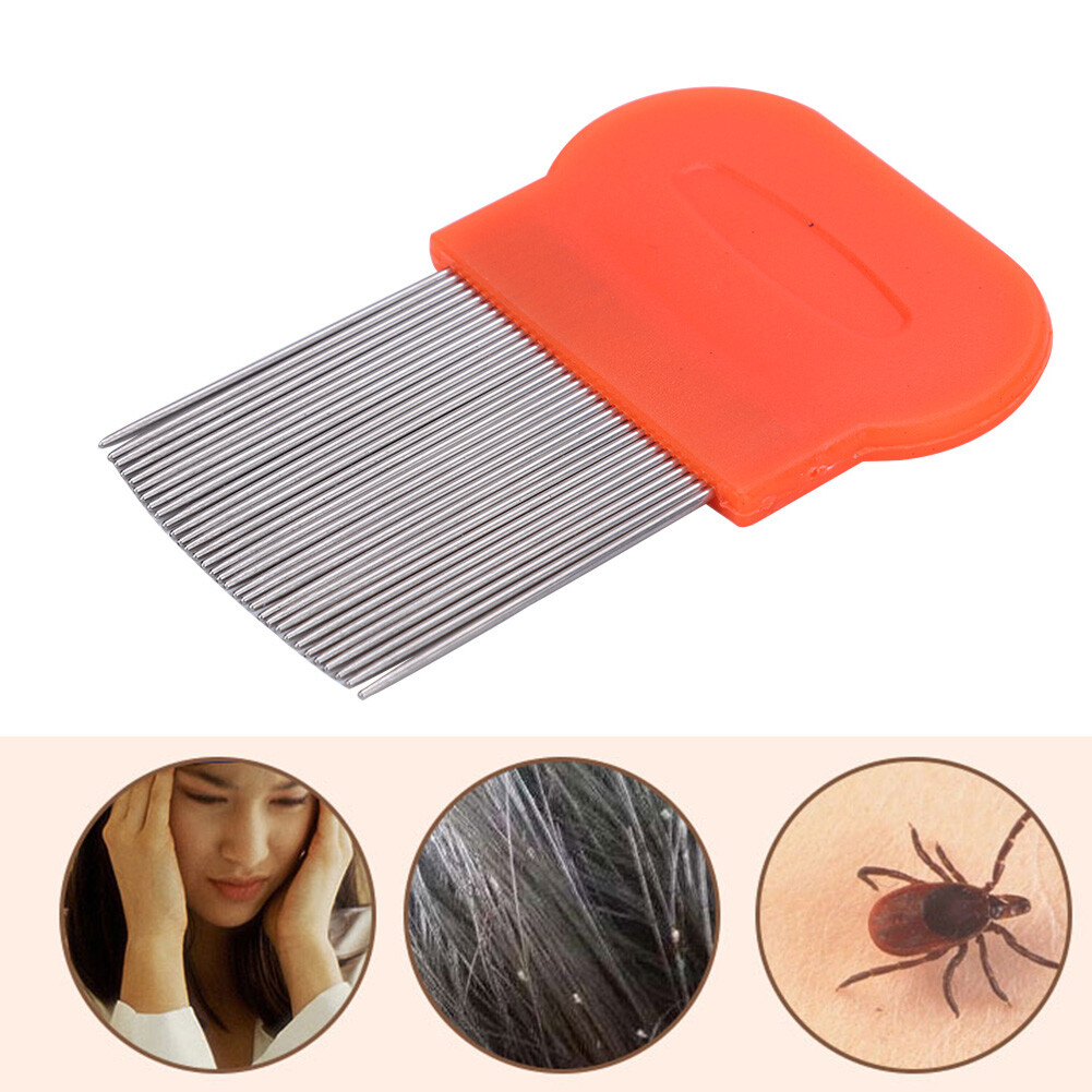 AU Stainless Steel Hair Lice Comb Long Teeth Flea Nit Dust Removal ...