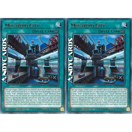 2x MEGAROID CITY • (Megaroid City) • Rare • LEDU EN031 • Yugioh ...